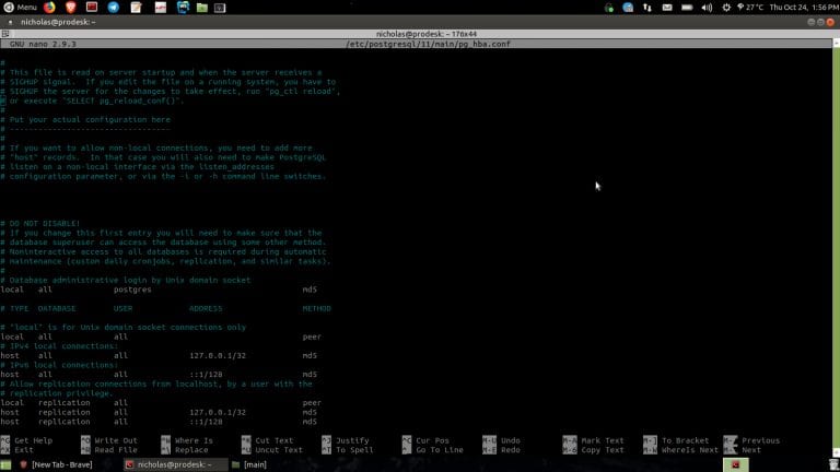 Change PostgreSQL Authentication Method From Peer To MD5